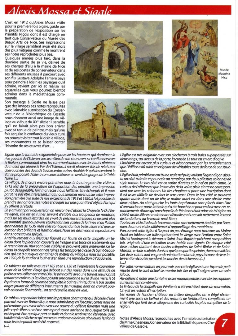 Sites et Monuments – Village de sigale